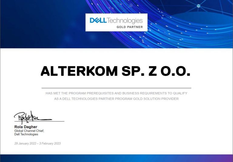 Dell Technologies Gold Partner - Alterkom - DELL VMware Citrix ...