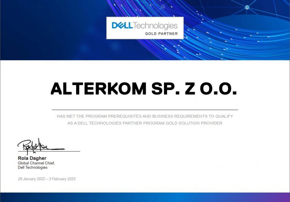 Dell Technologies Gold Partner - Alterkom - DELL VMware Citrix ...